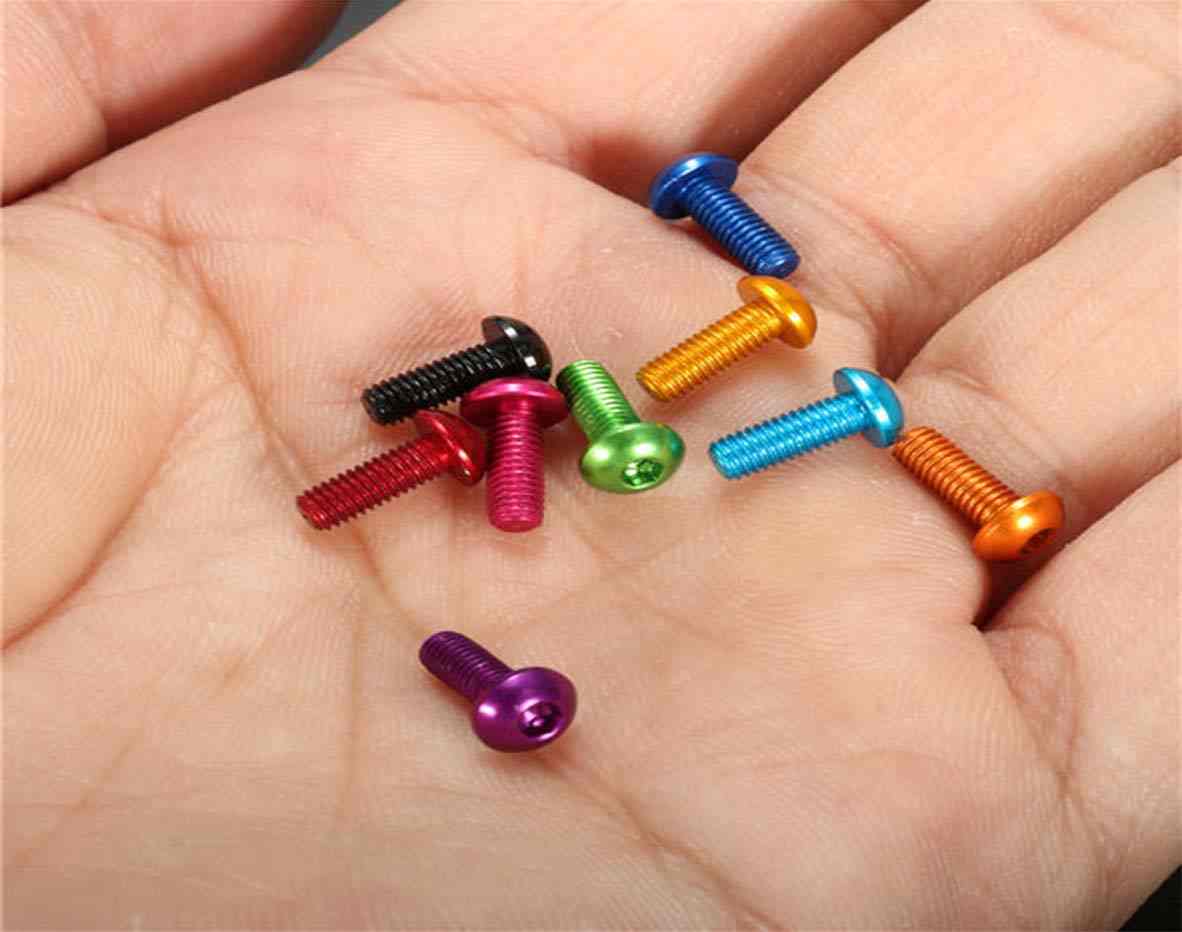 M3 anodized 7075 aluminum screws with round head hex Socket screws ISO7380